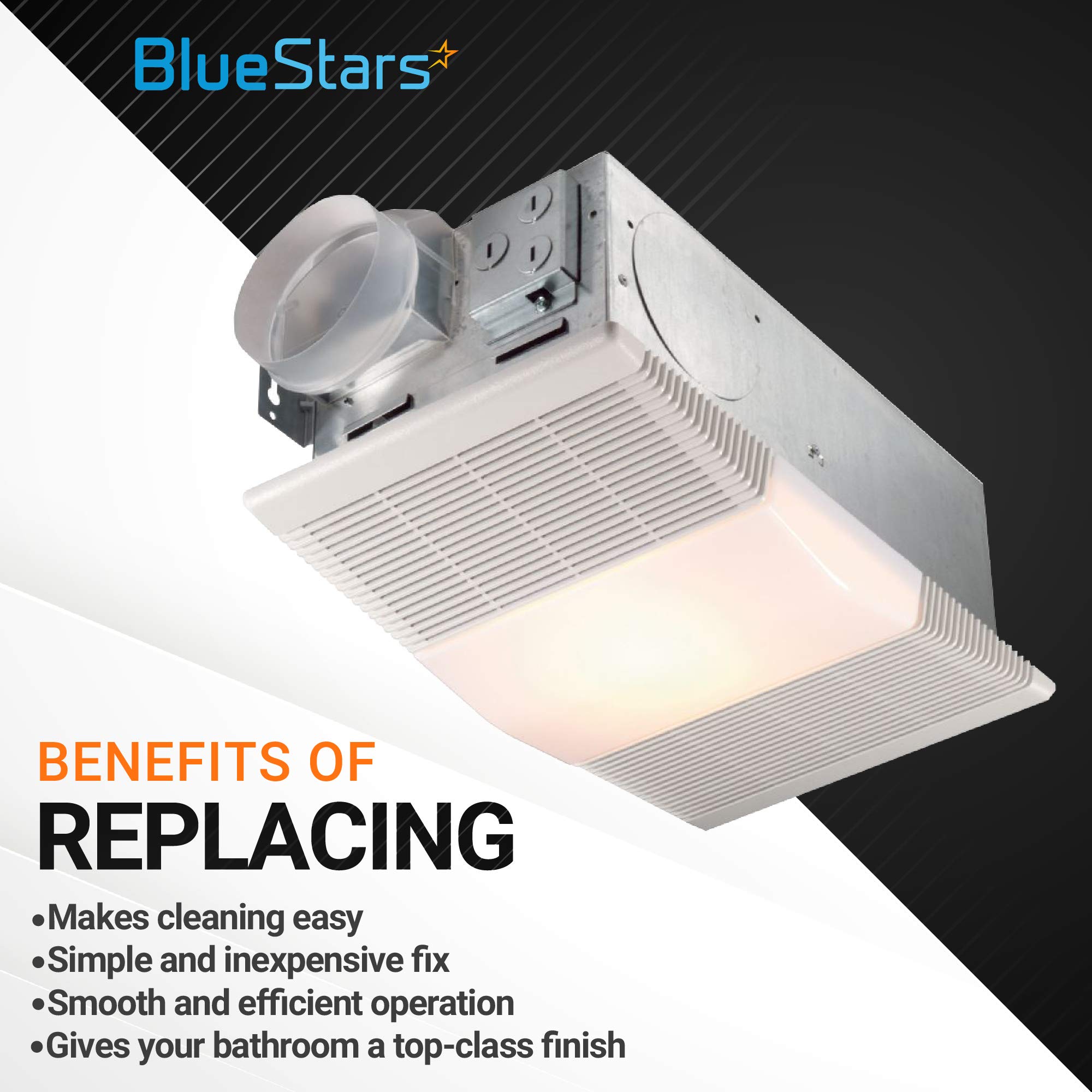 Snapklik.com : 89108000 Bathroom Vent Fan Light Lens Cover Fits Broan ...