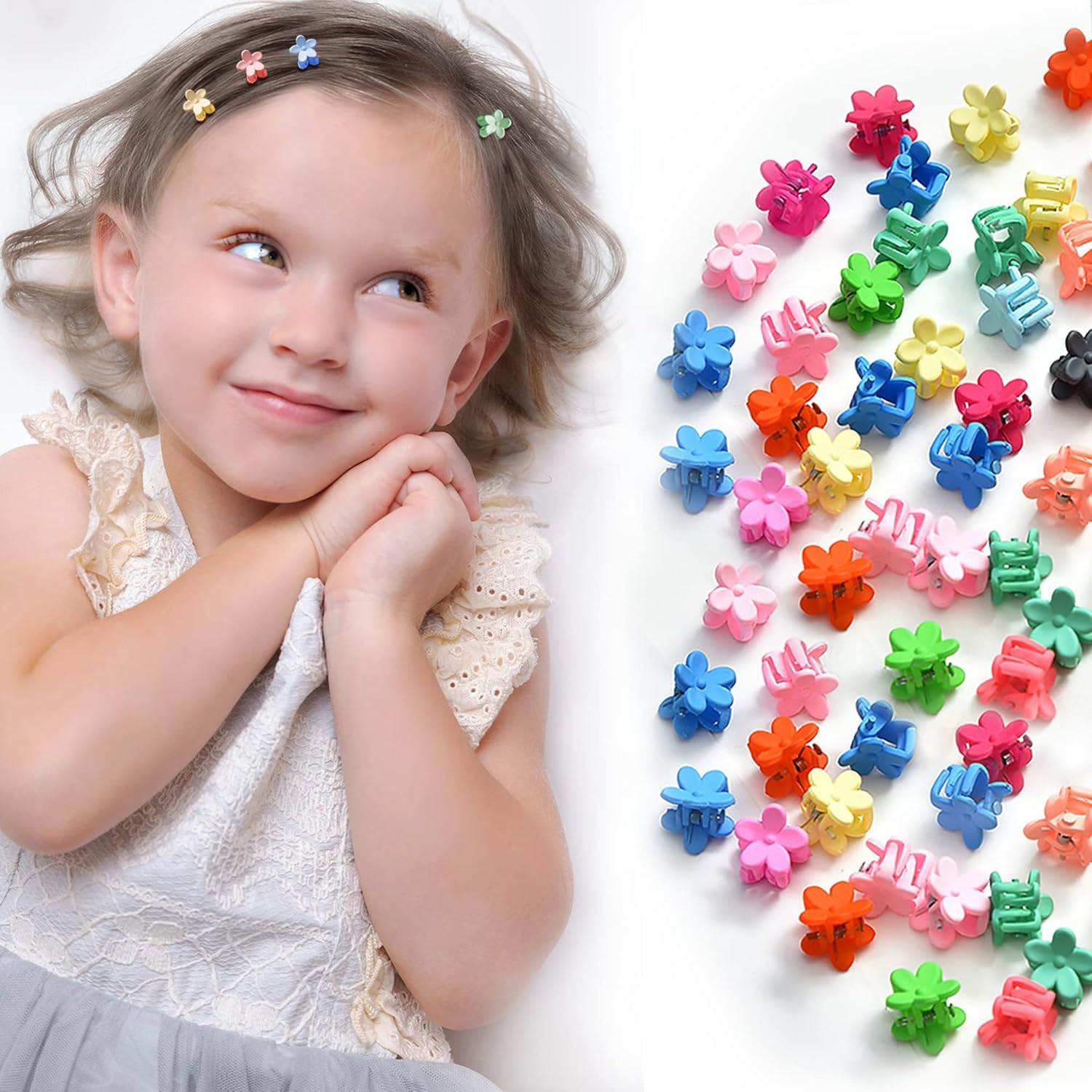 Sanas Mini Butterfly Clips 50PCS Attractive Comfortable Flower shaped ...