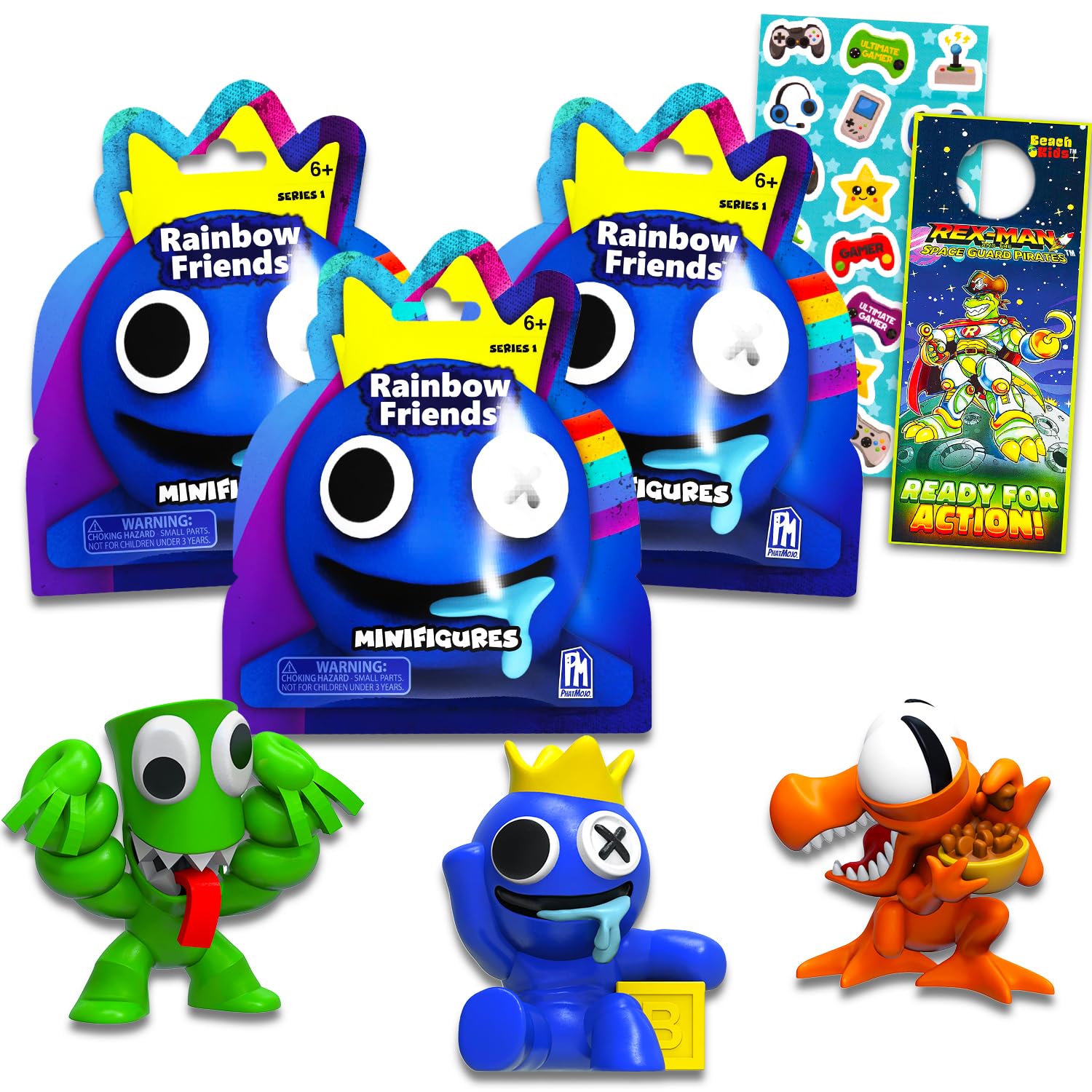 Amazon.com: Roblox Rainbow Friends Mystery Blind Bags Toys Set - 3 Pack ...