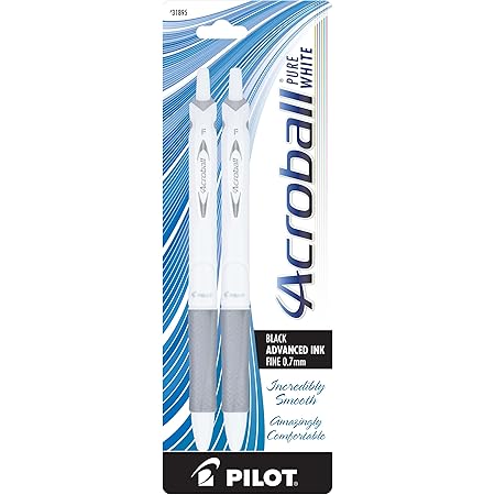 Amazon.com: PILOT Acroball PureWhite Advanced Ink Refillable ...