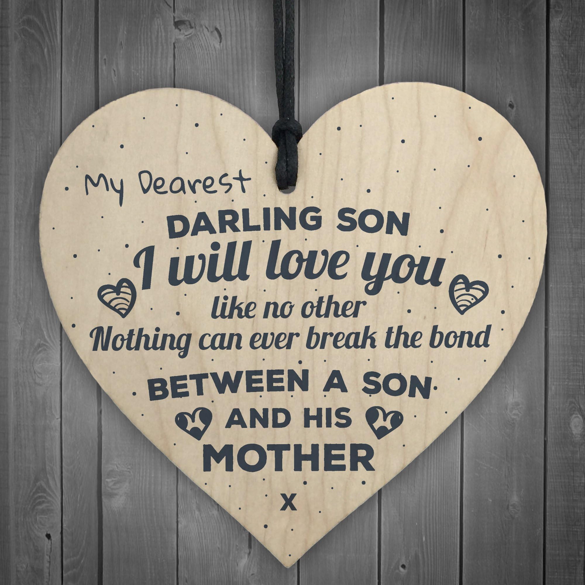 Maise & Rose Mother and Son Sign-Handmade Wooden Mum and Son Plaque ...