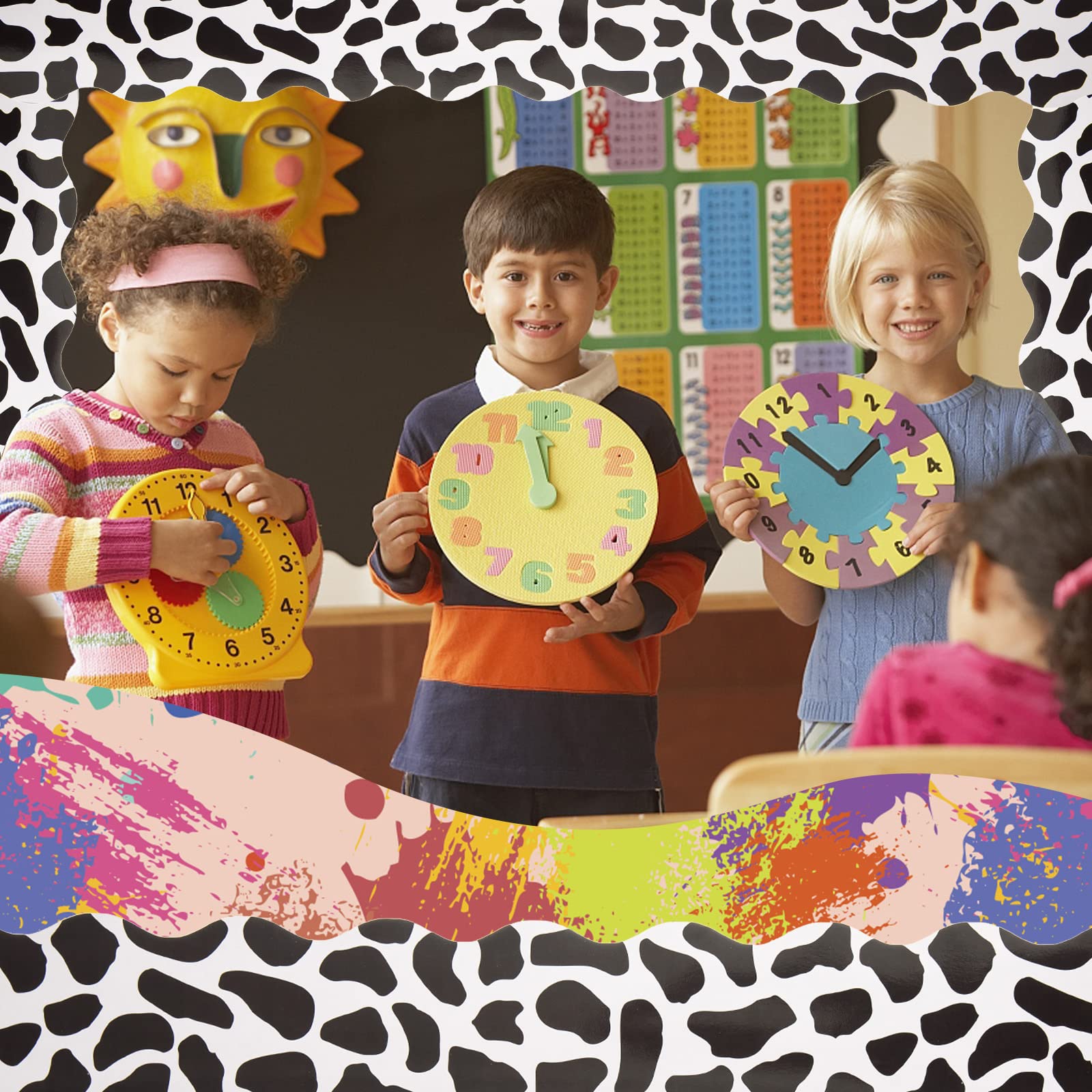 Snapklik.com : 99 Feet Cow Print Bulletin Board Border 3 Rolls ...