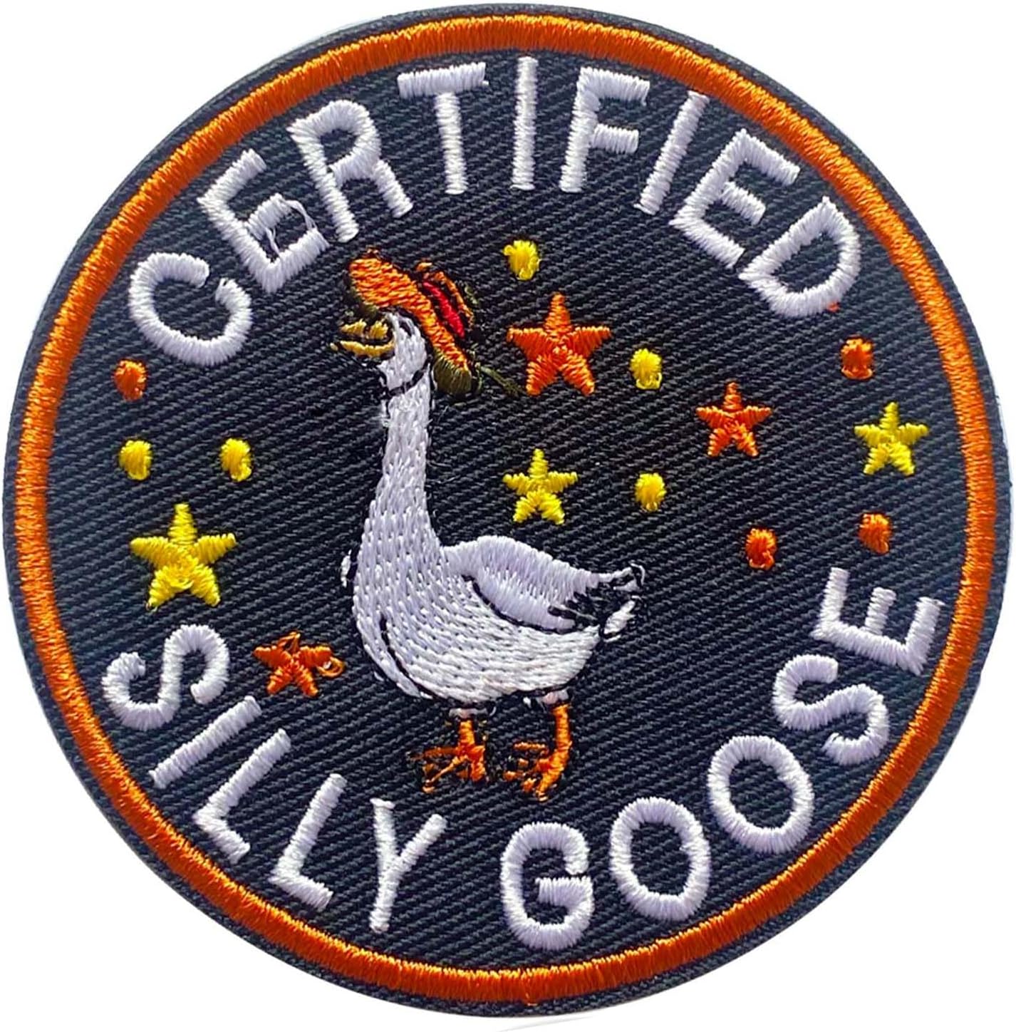 Amazon.com: Funny Goose Hook and Loop Patch, Embroidery Silly Goose ...