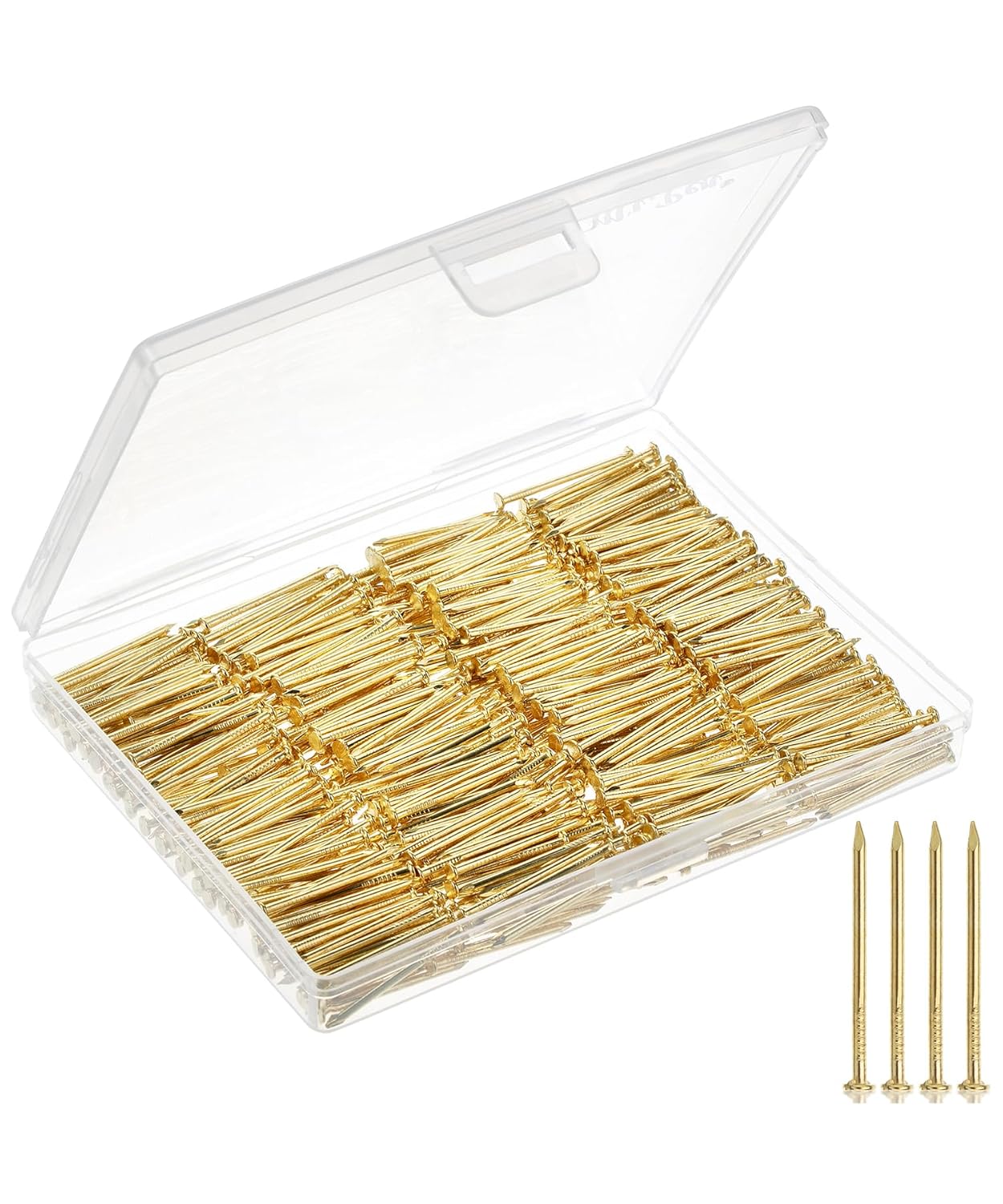 Mr. Pen- Hardware Nails, 600 pcs, 1 Inch, Gold, Small Nails for Hanging ...