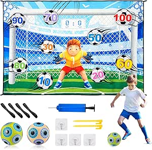 Kids Football Ball Game Set - with Flannel Mini Goal and Inflatable ...