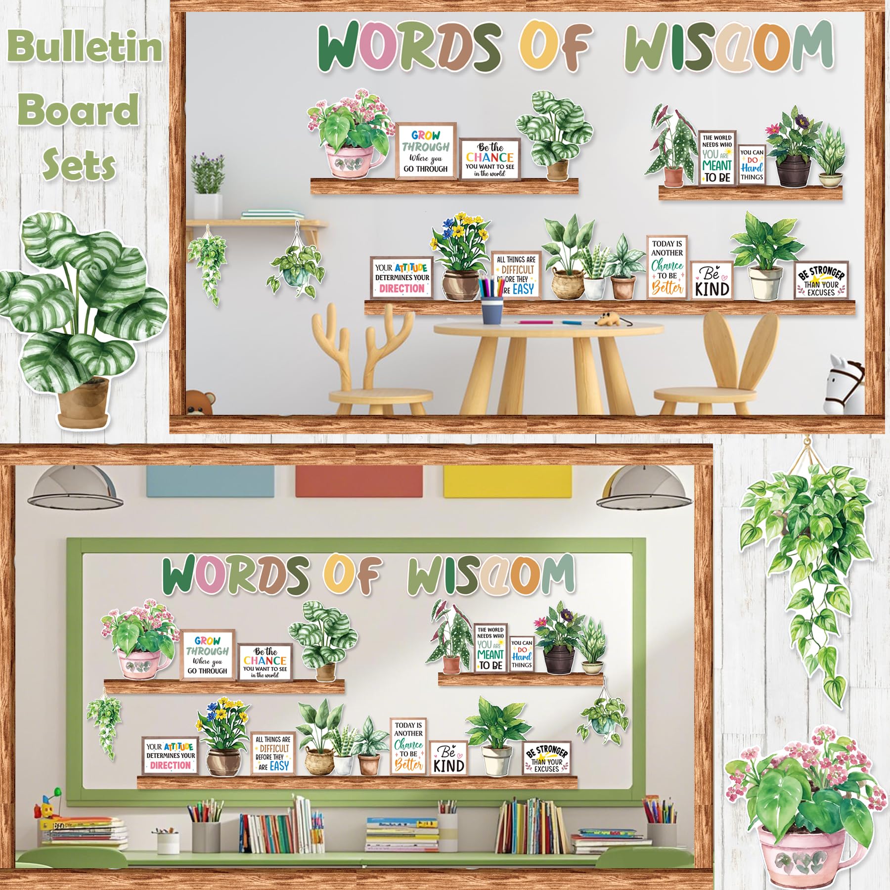 Snapklik.com : Bulletin Board Set - Plants Inspirational Classroom ...