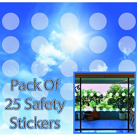 Circular Frosted Etched Effect Vinyl Safety Stickers Circles Window ...