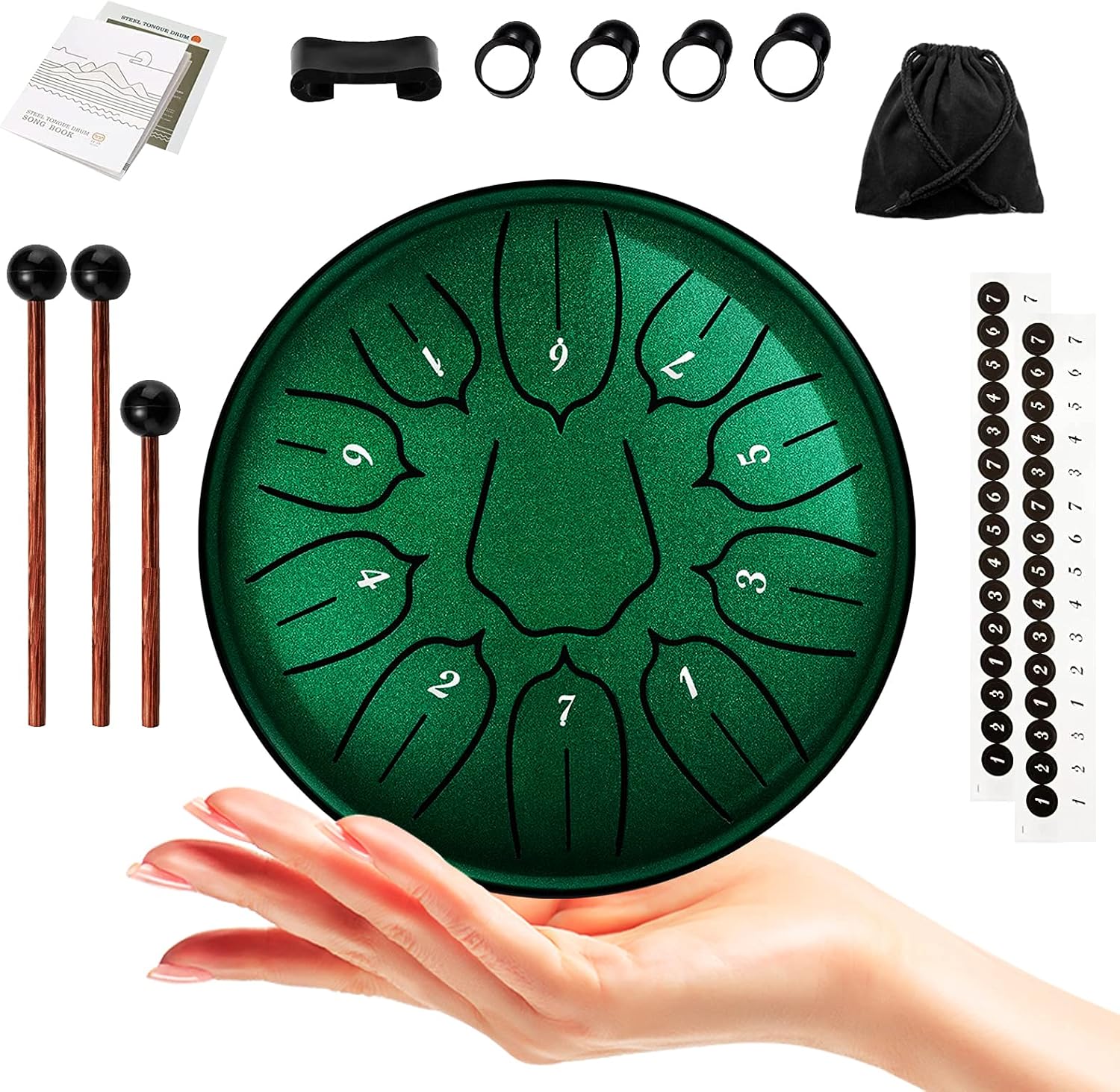 Amazon.com: Steel Tongue Drum - Steel Alloy Drum - Tongue Drum 6 Inch ...