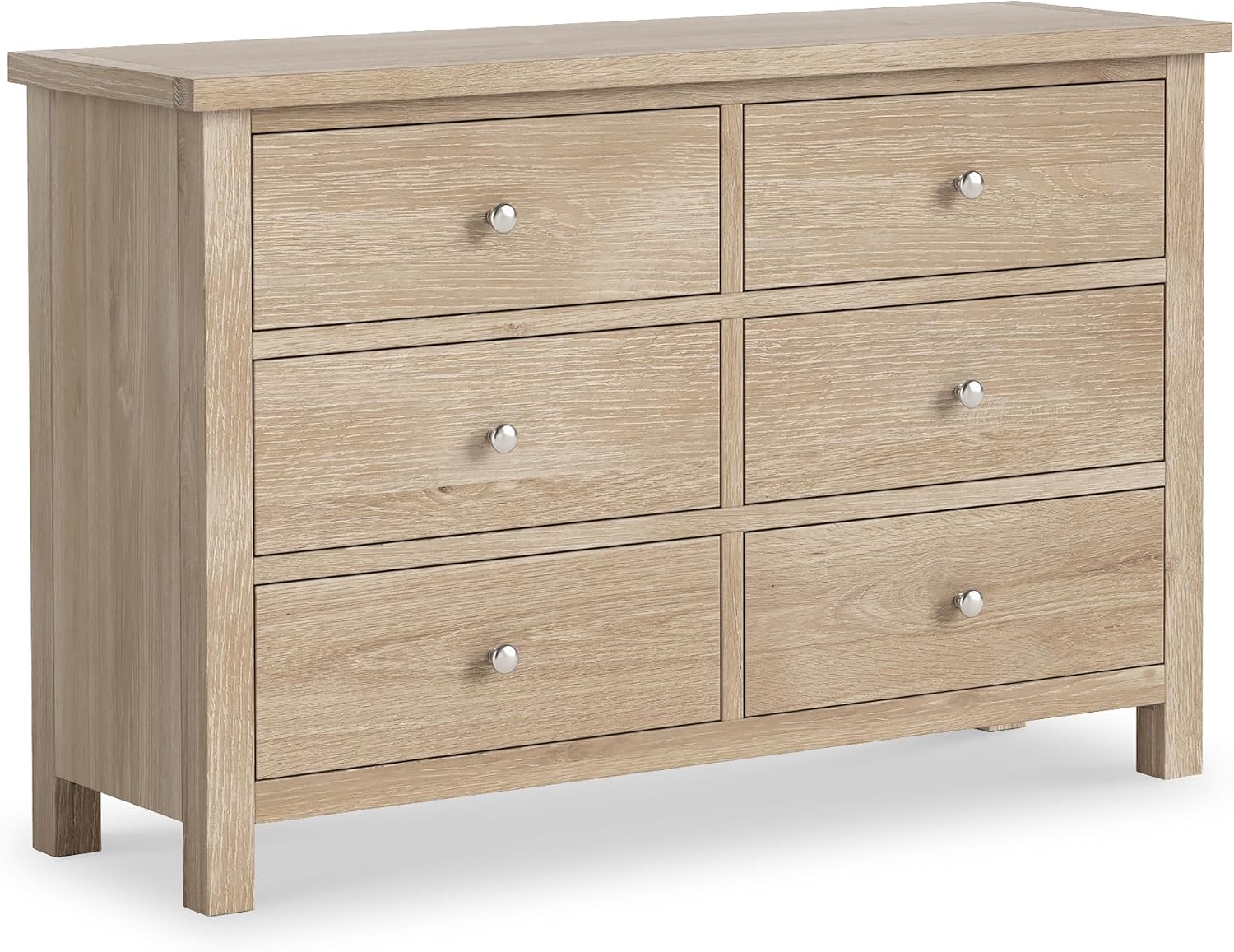 Farro Oak Large Chest of Drawers for Bedroom 6 Drawers | Roseland ...