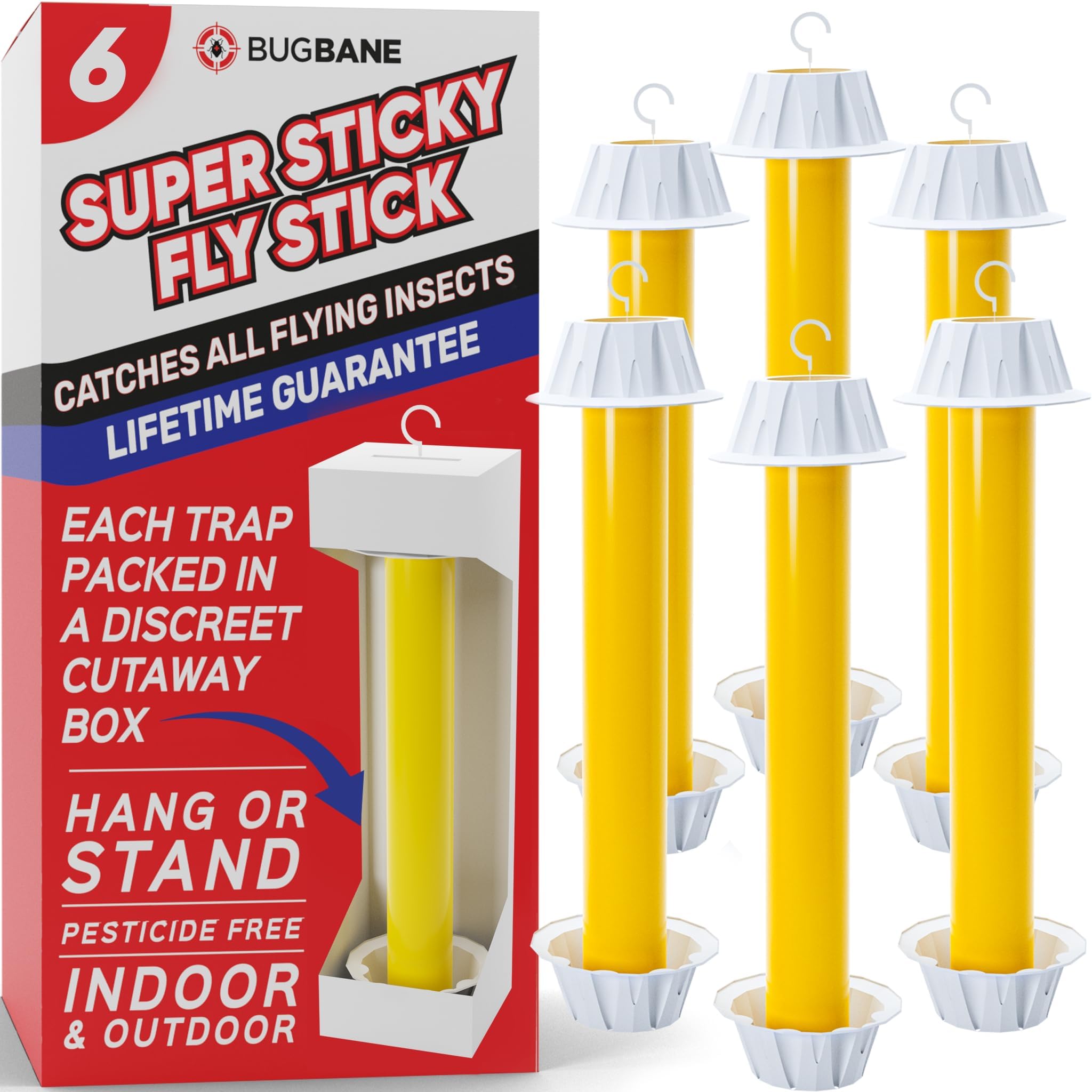 Amazon.com : RESCUE! Fly TrapStik – Indoor Hanging Fly Trap - 2 Pack ...