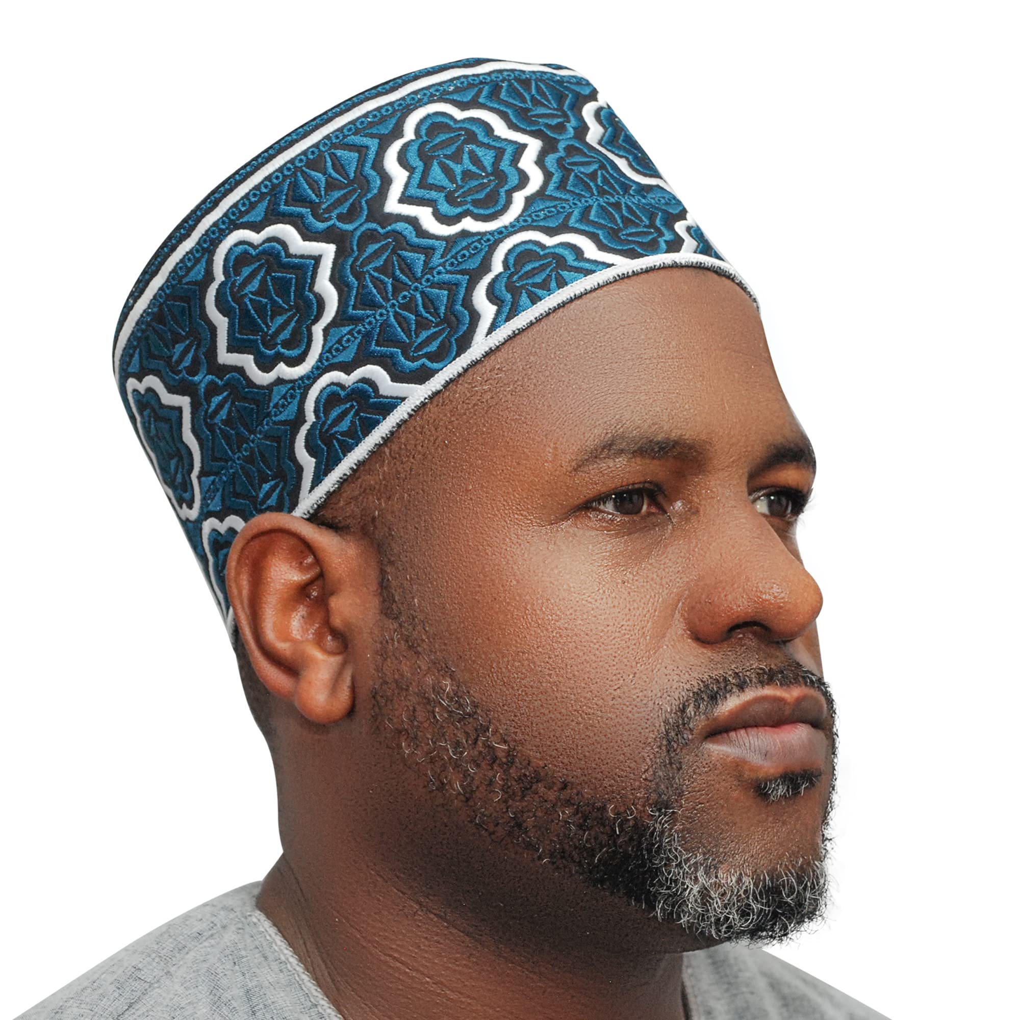 Dark Blue Omani Style African Kufi Hat 4 Inch Tall | Desertcart Sri Lanka