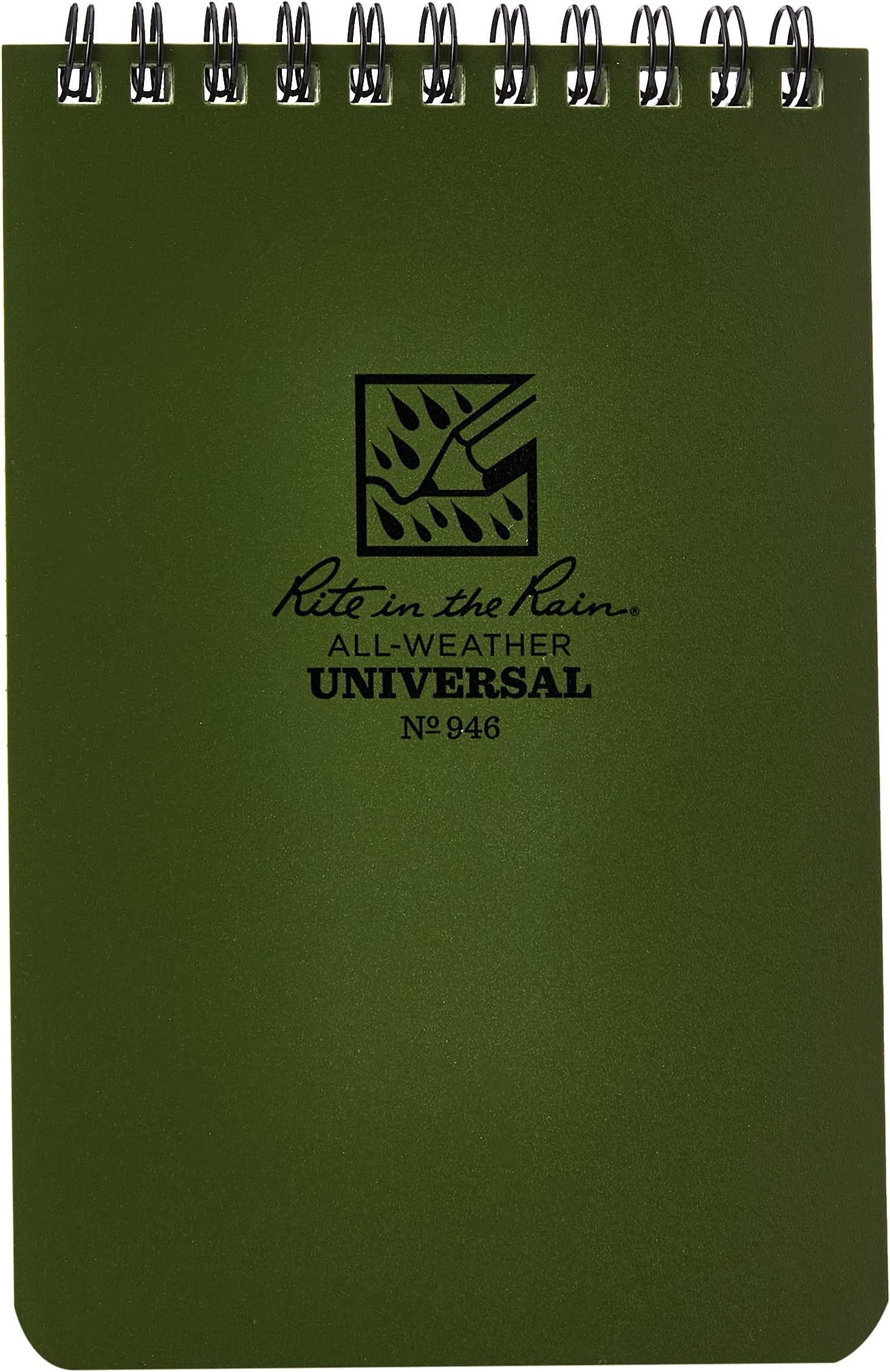 Rite in the Rain All-Weather Top-Spiral Notebook, 4" x 6", Green Cover ...