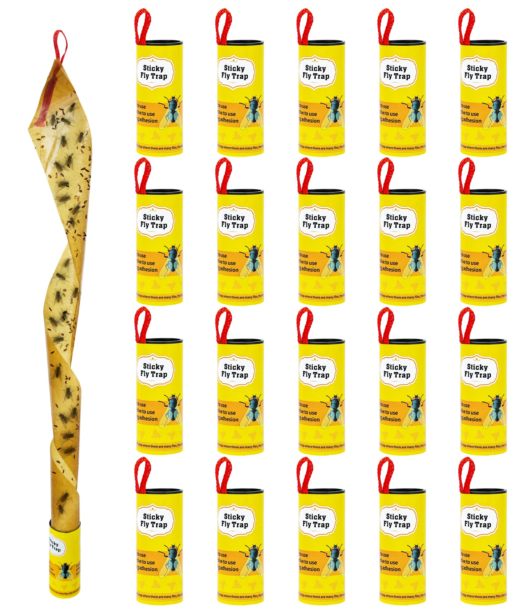 Buy Dwcom 20 Packs Fly Tape Fly Strips Fly Paper Strips Roll Ribbon Sticky Fruit Fly Traps buy-dwcom-20-packs-fly-tape-fly-strips-fly-paper-strips-roll-ribbon-sticky-fruit-fly-traps