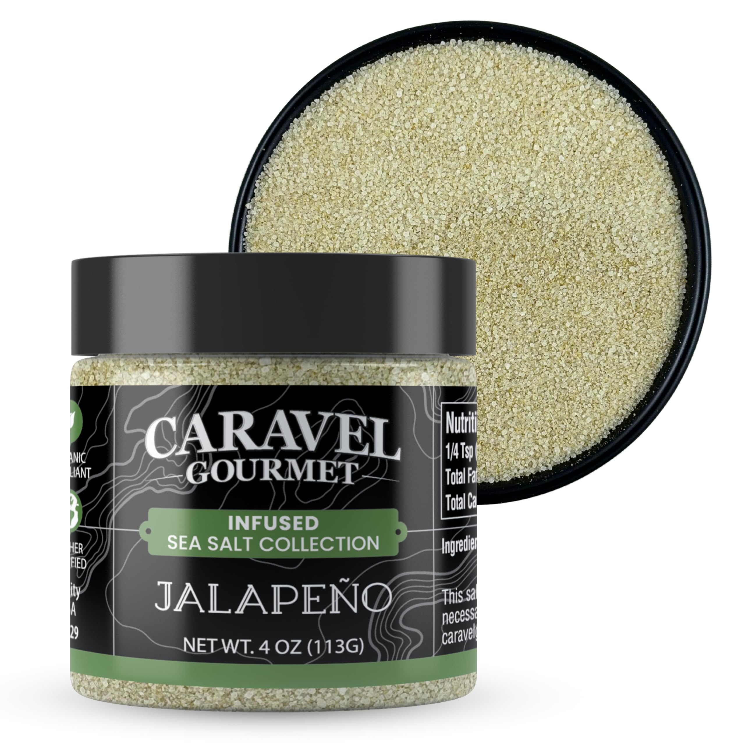 Amazon.com : Gourmet Jalapeno Sea Salt - Pure Sea Salt Blended with ...