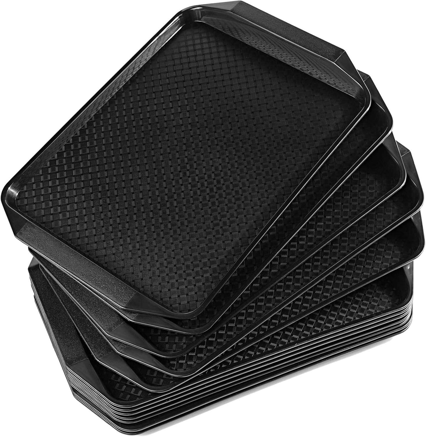 Amazon.com | Aebeky Plastic Fast Food Tray,16.7 by 11.8-Inch,Set of 12 ...