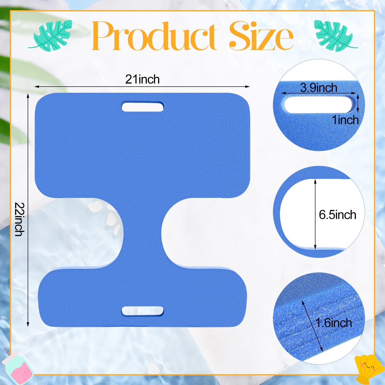 Blueweenly 4 Pcs Water Saddle Float Foam Water Saddle Buoyant Saddle 22 ...