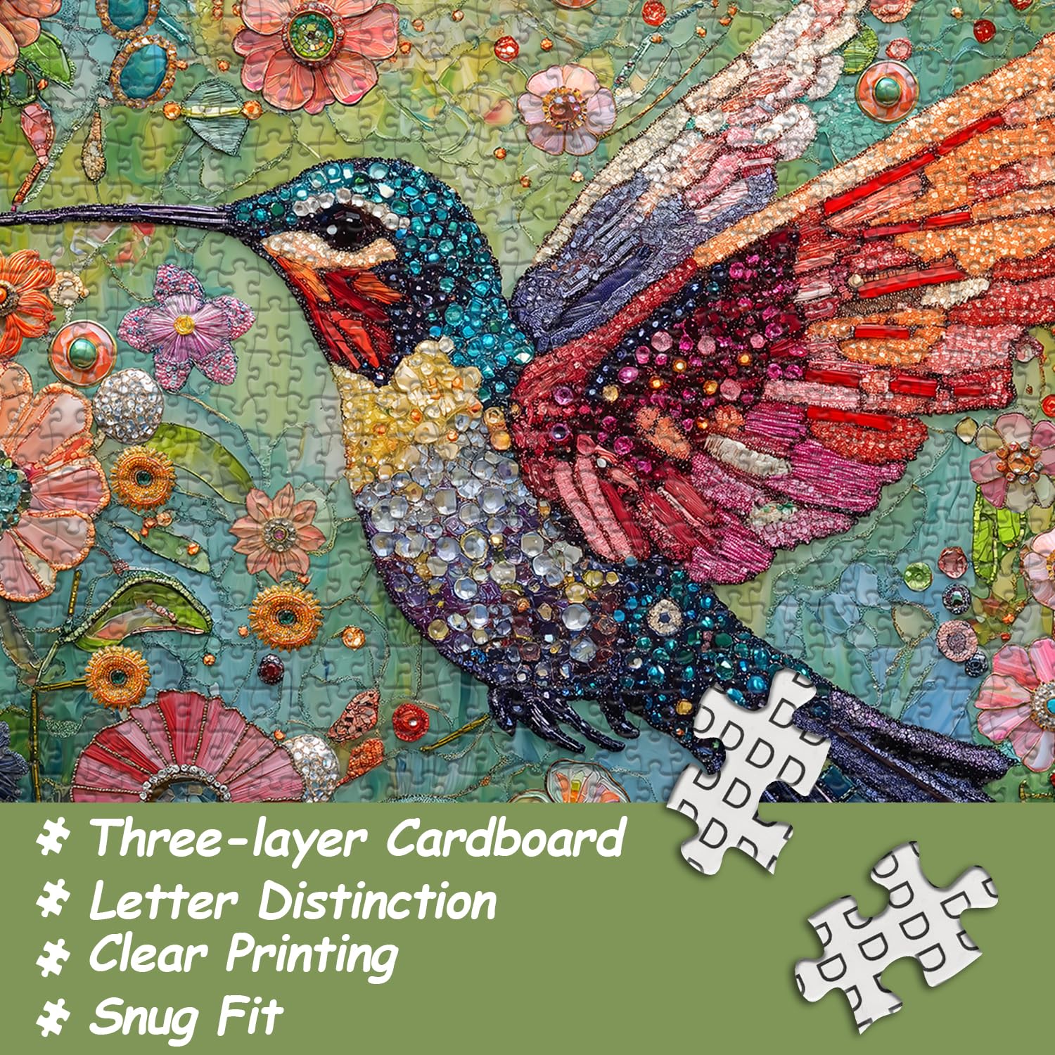 Snapklik.com : Hummingbird Puzzles For Adults 1000 Pieces, Nature Birds ...
