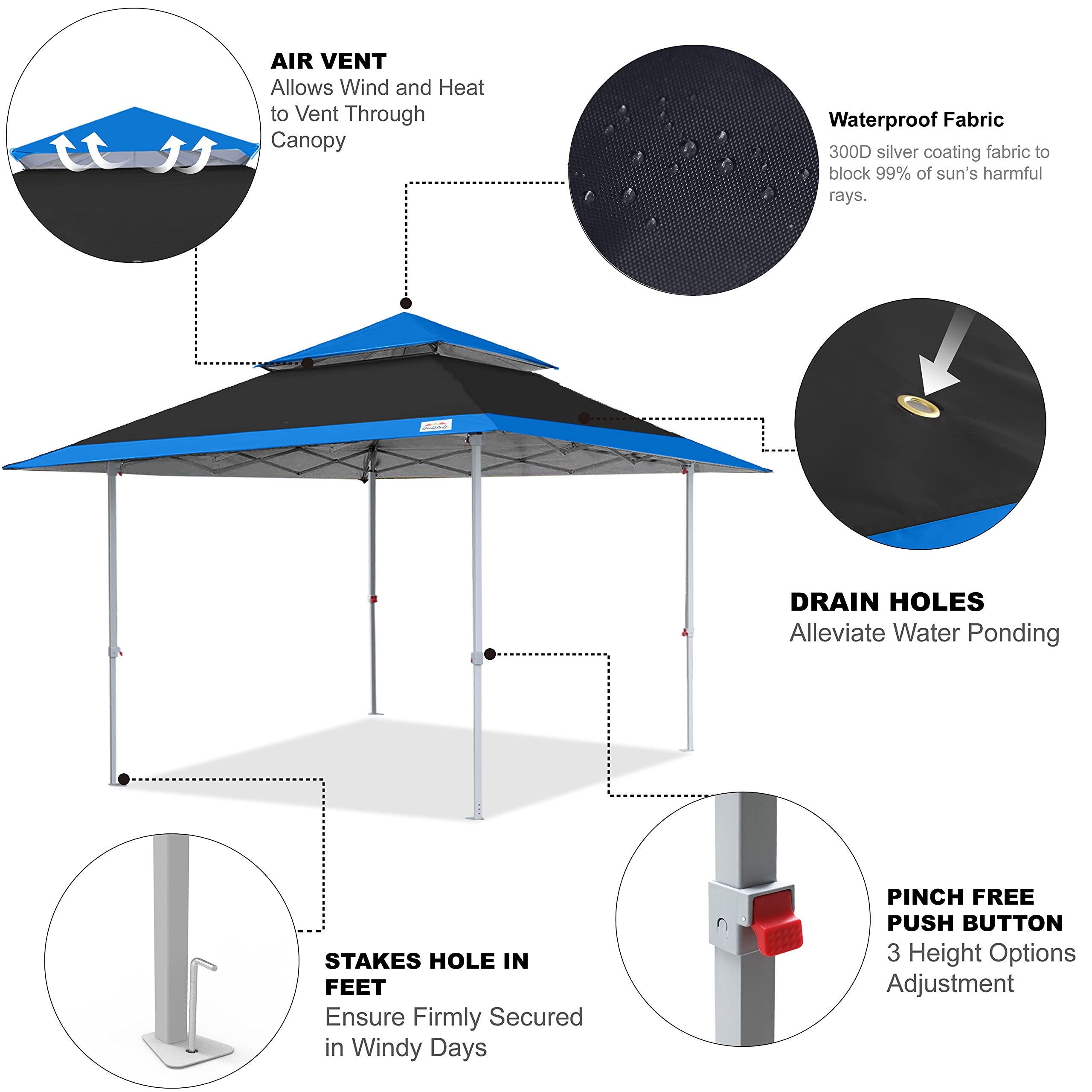 Snapklik.com : COOSHADE 13x13Ft Pop Up Canopy Tent Instant Folding ...