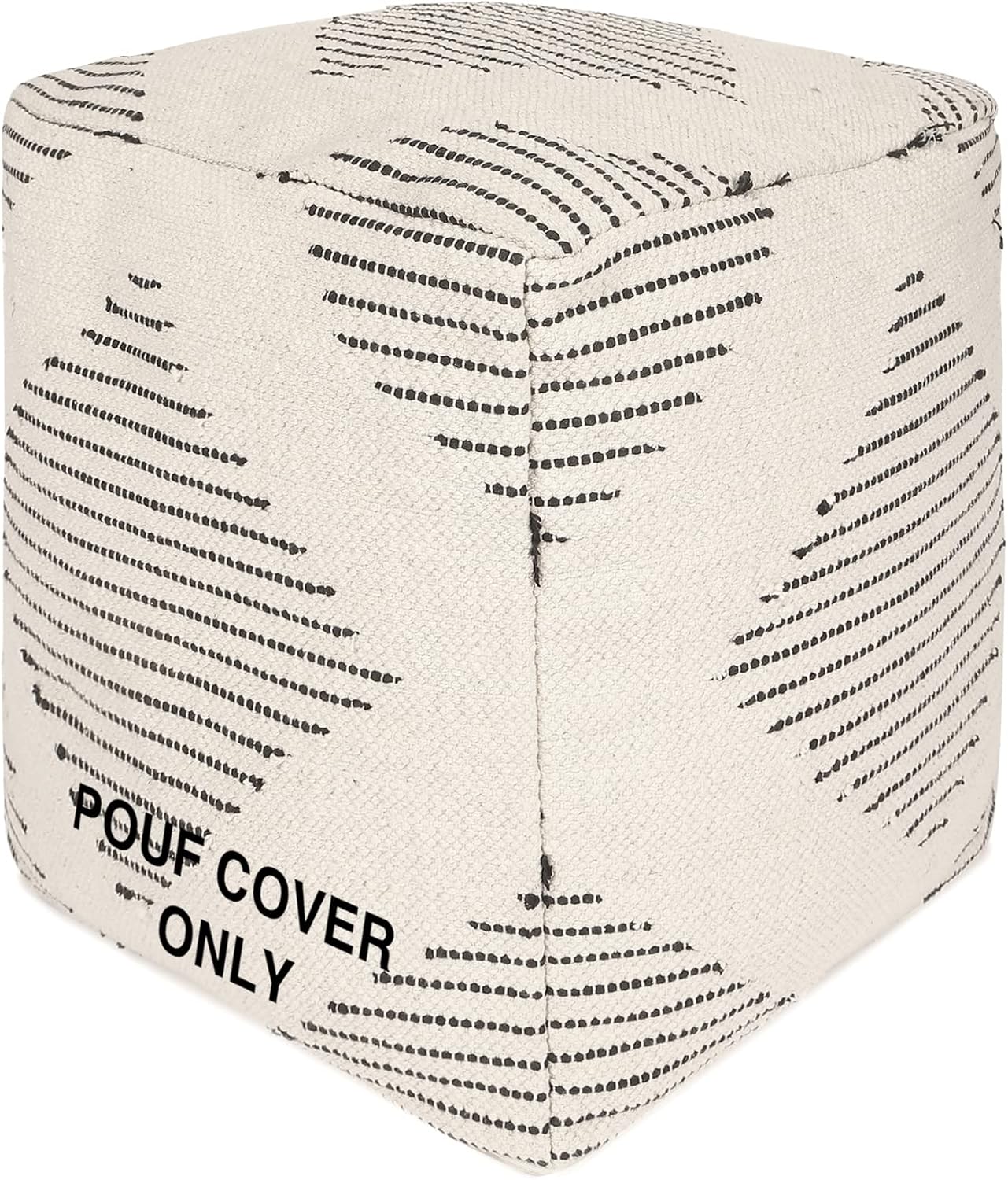 Amazon.com: REDEARTH · UNSTUFFED Pouf Ottoman Cover Textured Boho ...