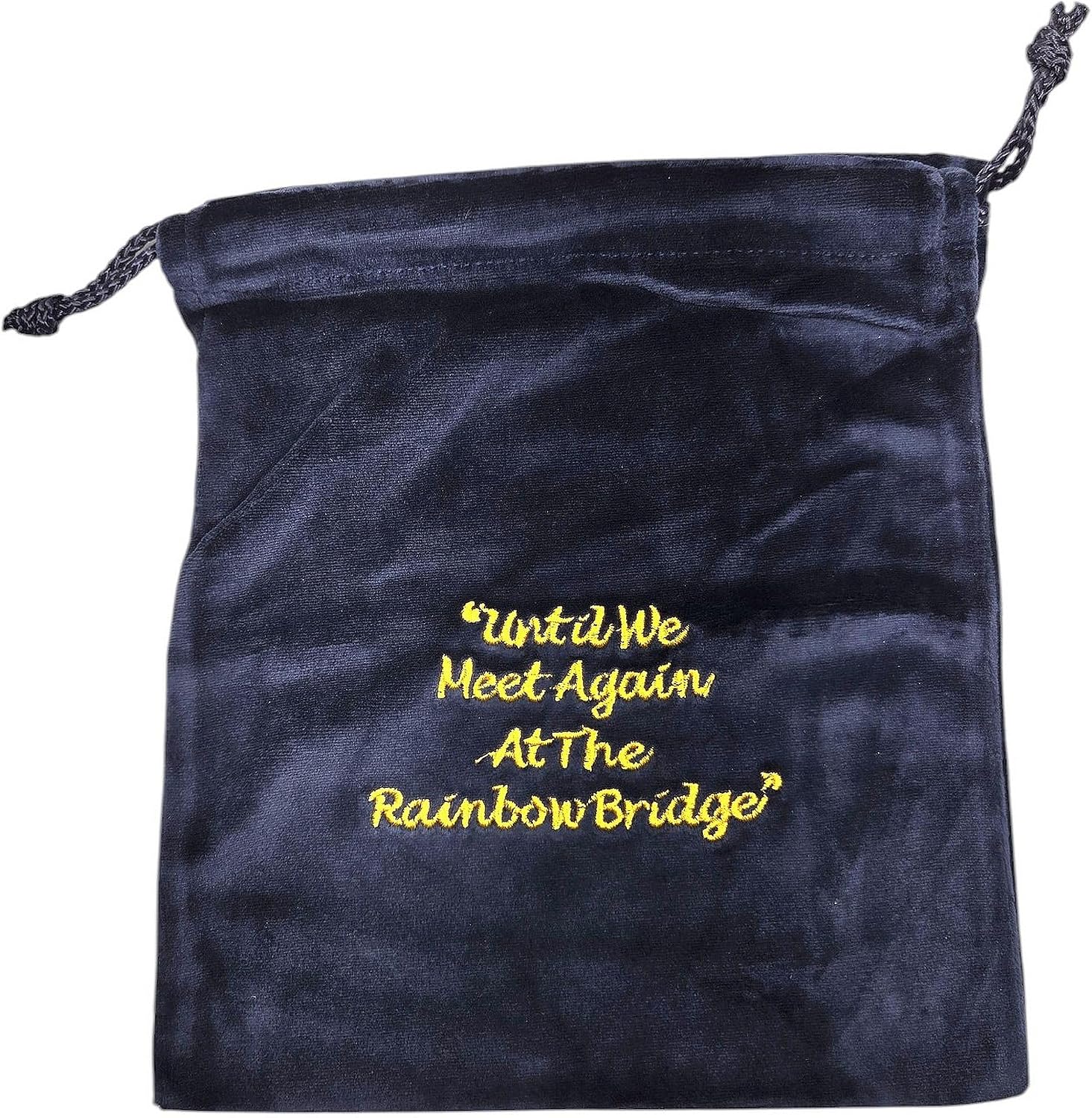 Amazon.com: Sandmark Memories Rainbow Bridge Blue Velvet Cremains Bag ...