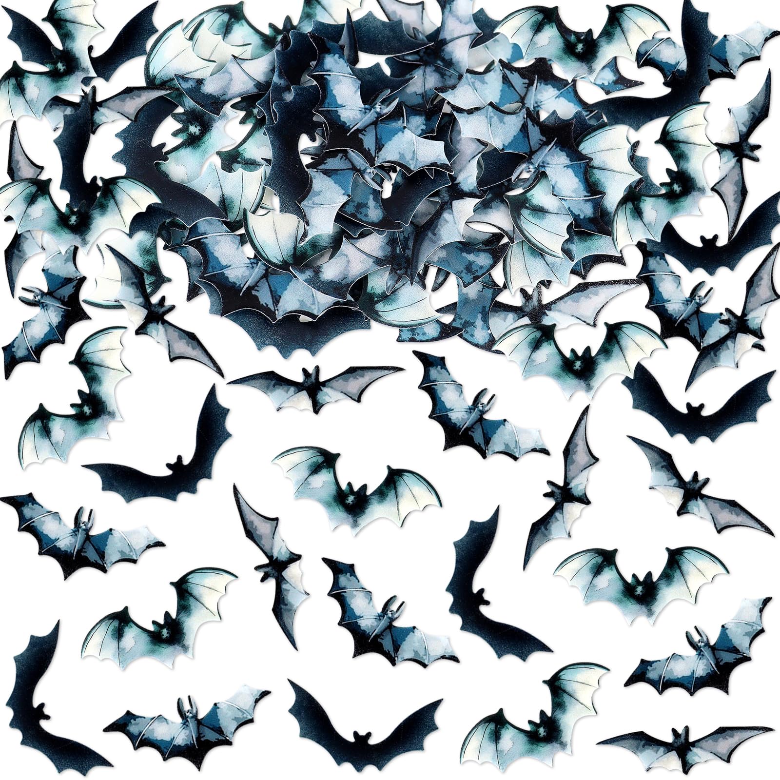 Amazon.com: 40PCS Edible Halloween Bat Cupcake Toppers Edible Wafer ...