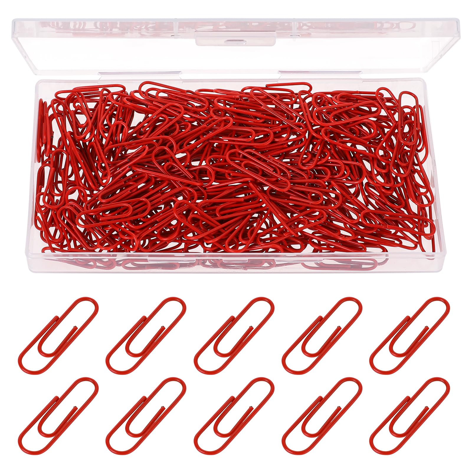 Amazon.com : 200 Pack Red Paper Clips Color Paper Clips for Paperwork ...