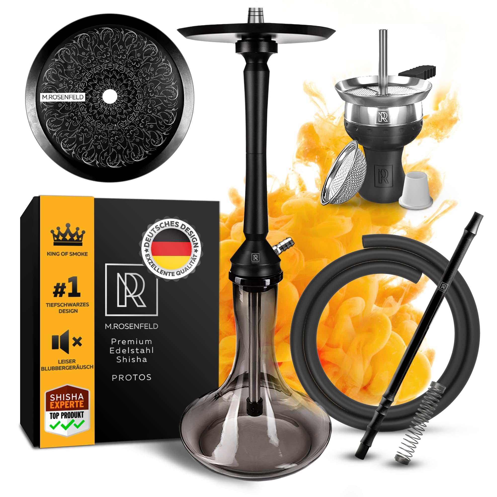 Shisha Set Black 75 Cm Water Pipe Shisha Set Plug | Desertcart INDIA