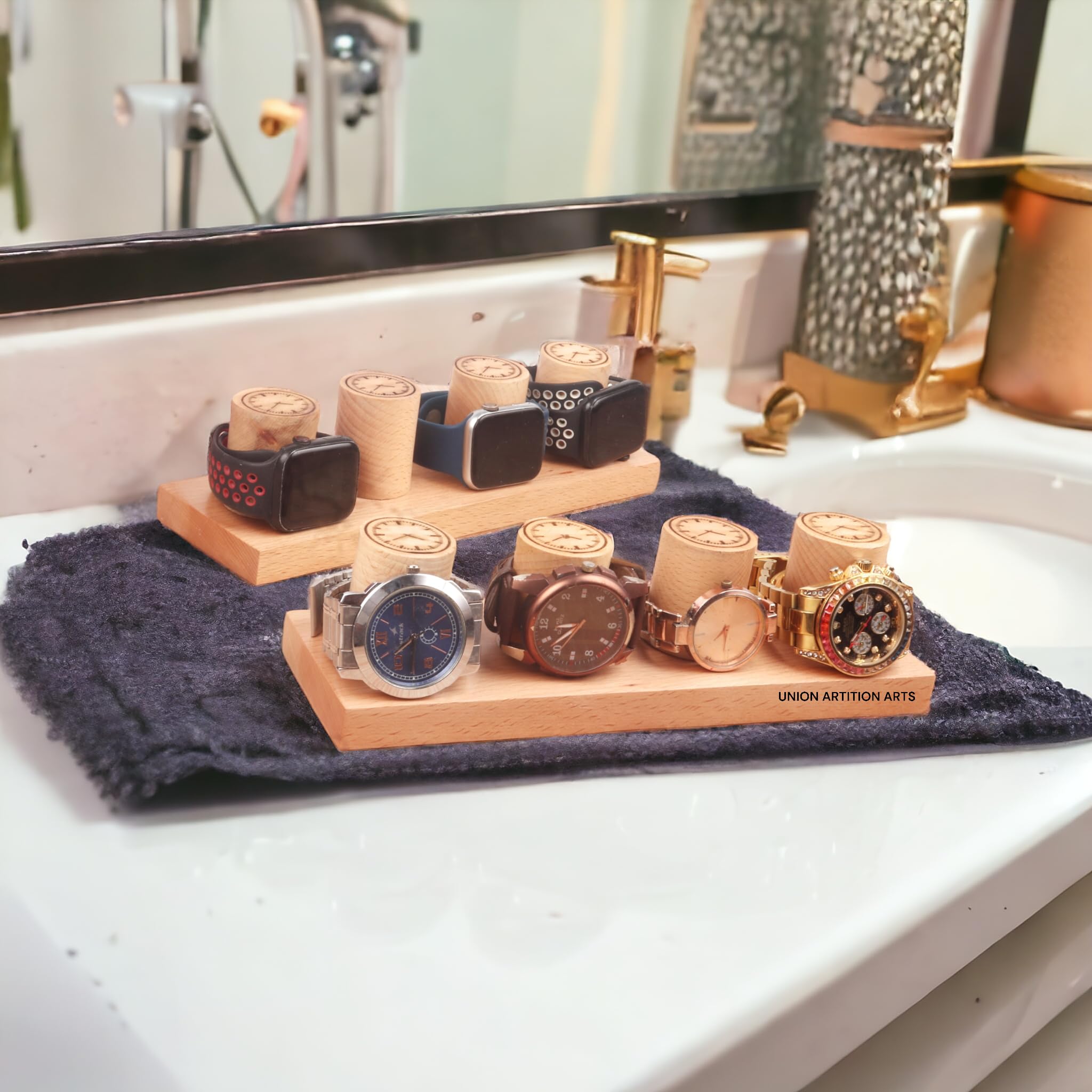 Wooden Watch Stand Handmade Wooden Watch Display Stand for Home Decor ...