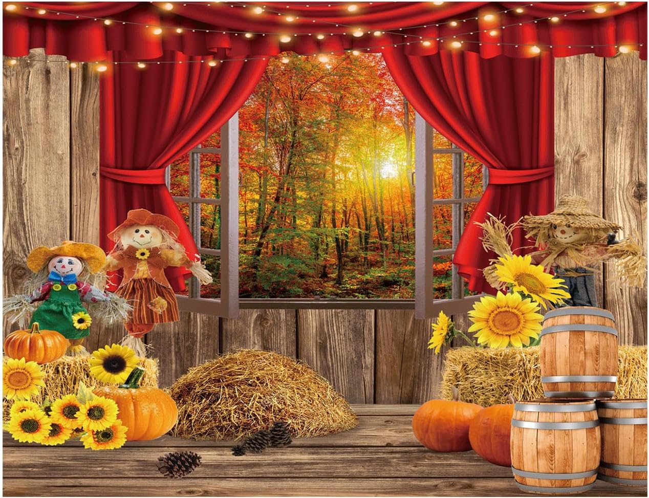 Amazon.com : LYSMZT Fall Backdrop Fall Photo Backdrop Fall Festival ...
