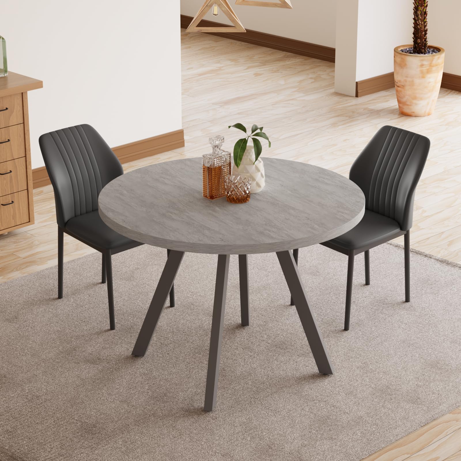 Amazon.com - Zerifevni Round Dining Table Set for 2, Modern Casual ...