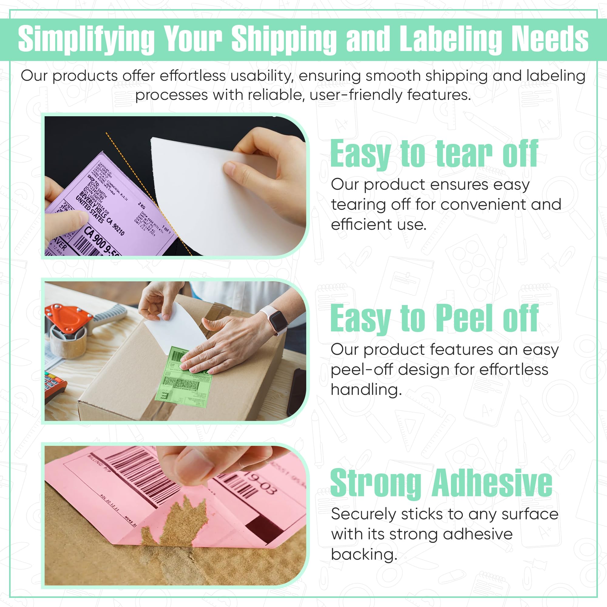 Snapklik.com : 4x6 Fanfold Thermal Shipping Labels 500 Labels Per Pack ...
