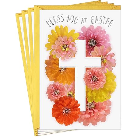 Amazon.com : DaySpring Pack of Religious Easter Cards, Bless You (4 Cards with Envelopes ...