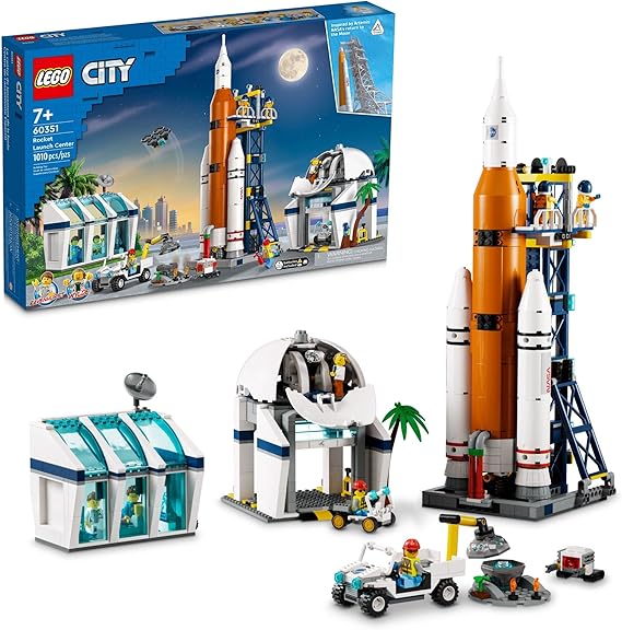 Amazon.com: LEGO City Rocket Launch Center Building Toy Set 60351, NASA ...