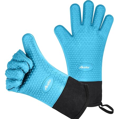 Amazon.com: LANON Liquid Silicone Gloves, Heat Resistant Oven Gloves ...