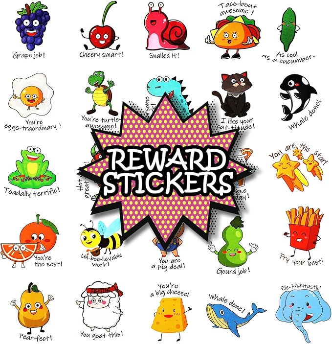 Amazon.com: 300Pcs Reward Stickers for Kids, Teacher Reward Stickers ...