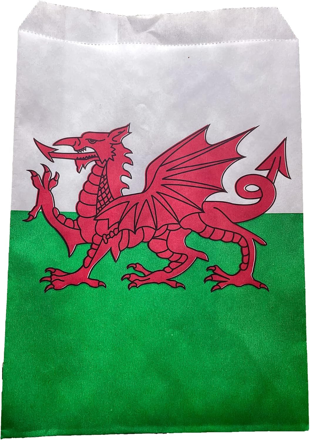 Welsh Flag Design Paper Bag ideal for counter bag, party bag, candy bag ...