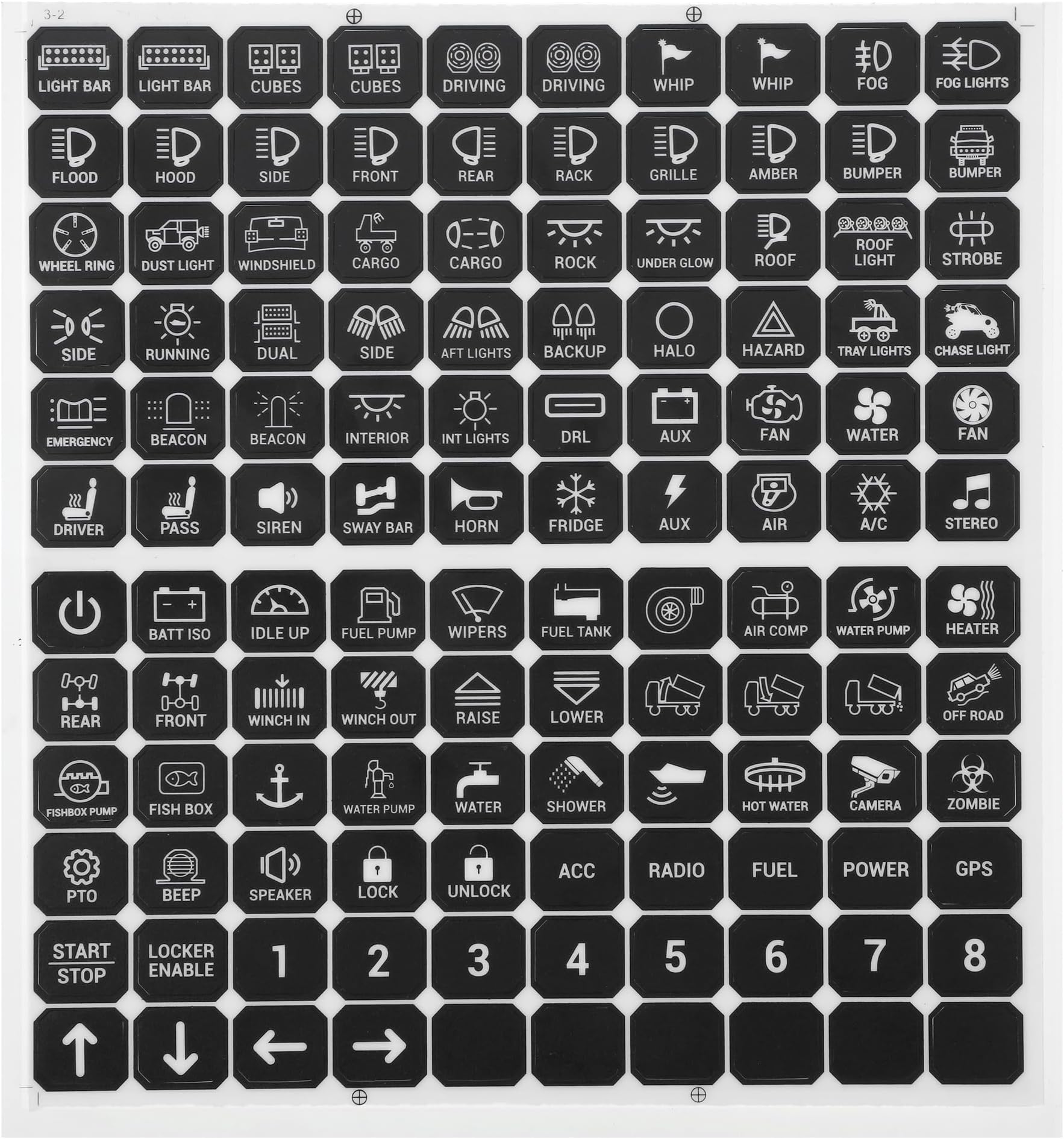 Amazon.com: BUNKER INDUST Set of 2 Decal Sticker Label Sheet for ...