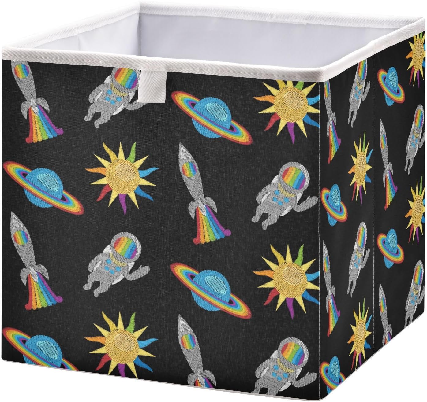 Amazon.com: Nisza Space Embroidery Pattern Foldable Fabric Storage ...