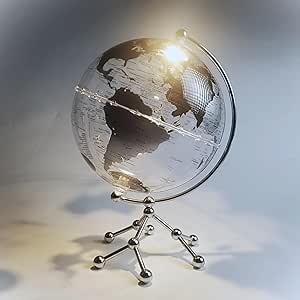 Amazon.com: Silver Earth Globe Desk Lamp, Touch Switch, Globe Diam. 20 ...