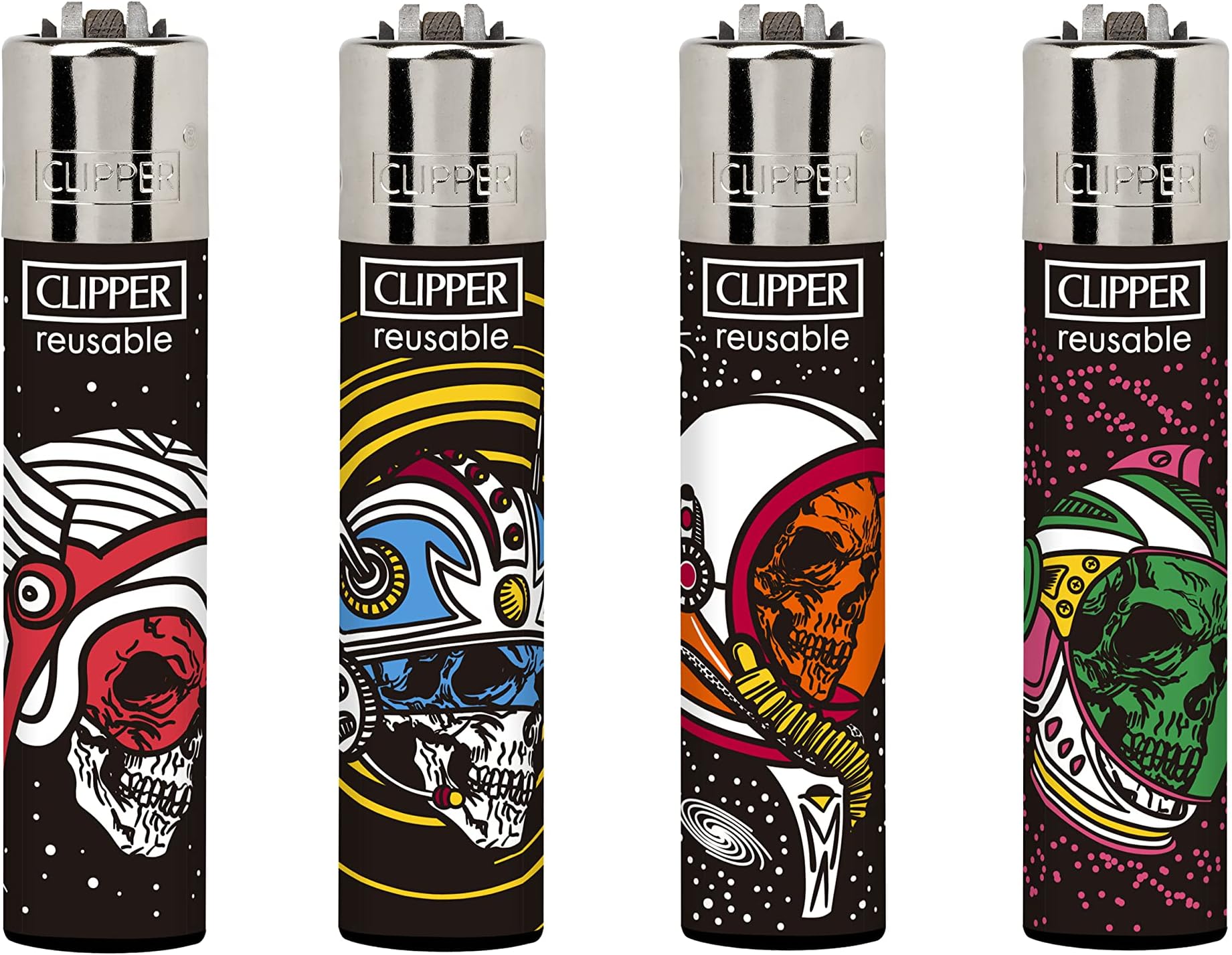 4 x Clipper Lighters - ZOMBIE AGE 1 - Gas Lighter Refillable You get ...