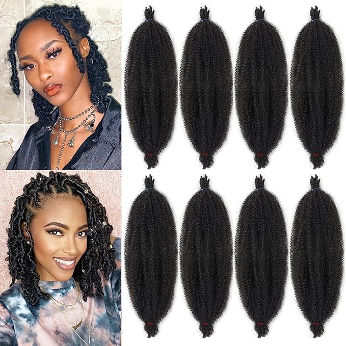 Amazon.com : 16 Inch Pre-Separated Springy Afro Twist Hair 8 Packs ...