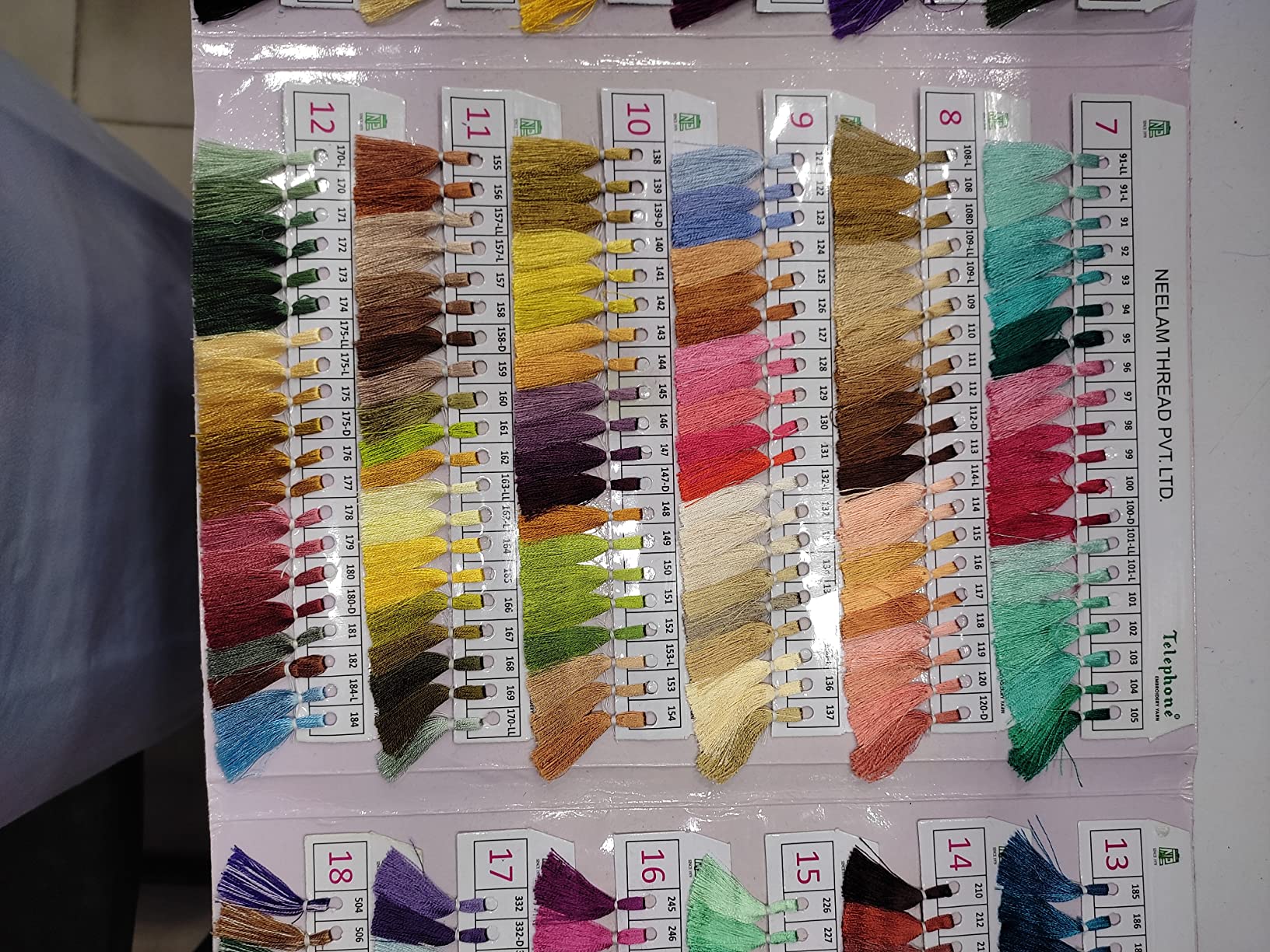 HUNNY- BUNCH Premium Neelam's Telephone Art Silk (Rayon) Shade Card ...