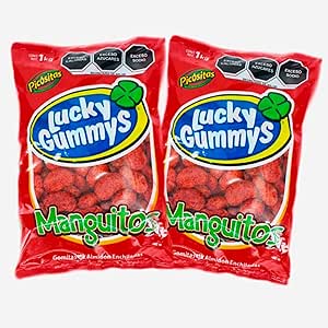 Lucky Gummy's Manguitos, Gomitas sabor mango enchilado, Paquete de 2 ...