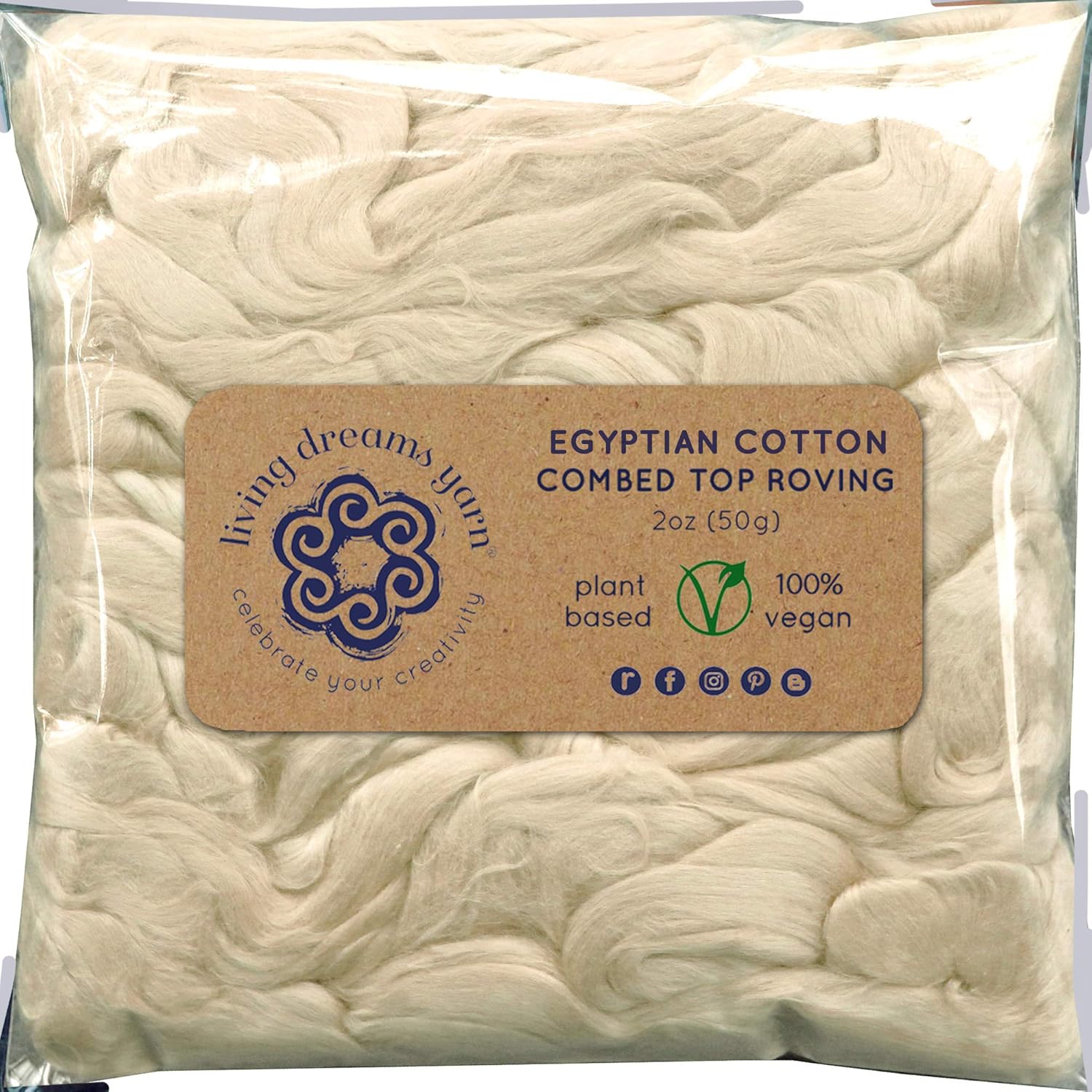 Amazon.com: Cotton Fiber for Spinning, Blending, Felting & Fiber Arts ...