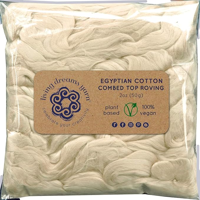 Amazon.com: Cotton Fiber for Spinning, Blending, Felting & Fiber Arts ...