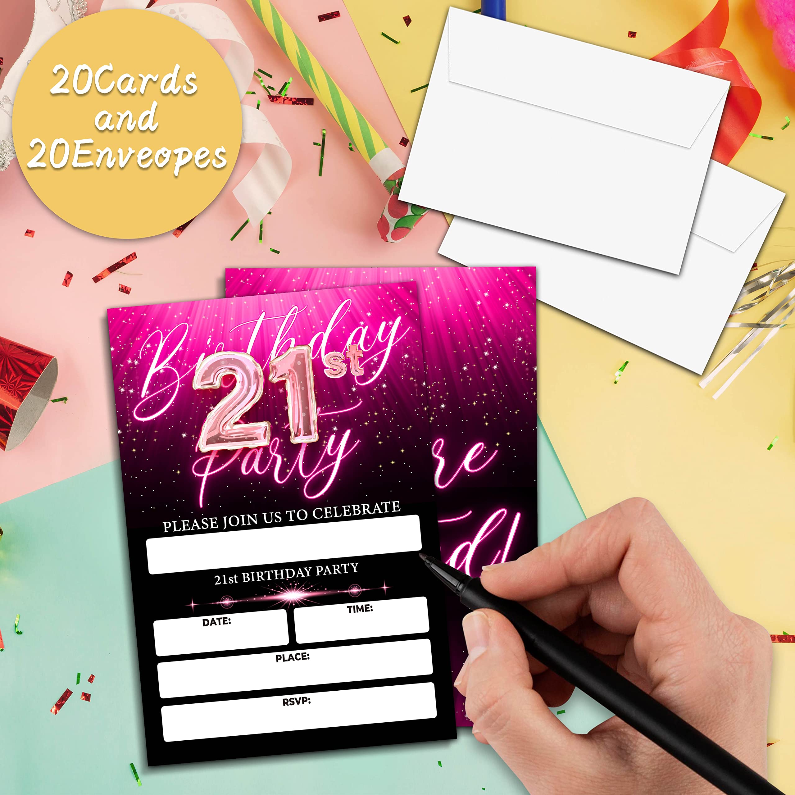 21st Birthday Party Invitations For Girls 21 Today Open Female