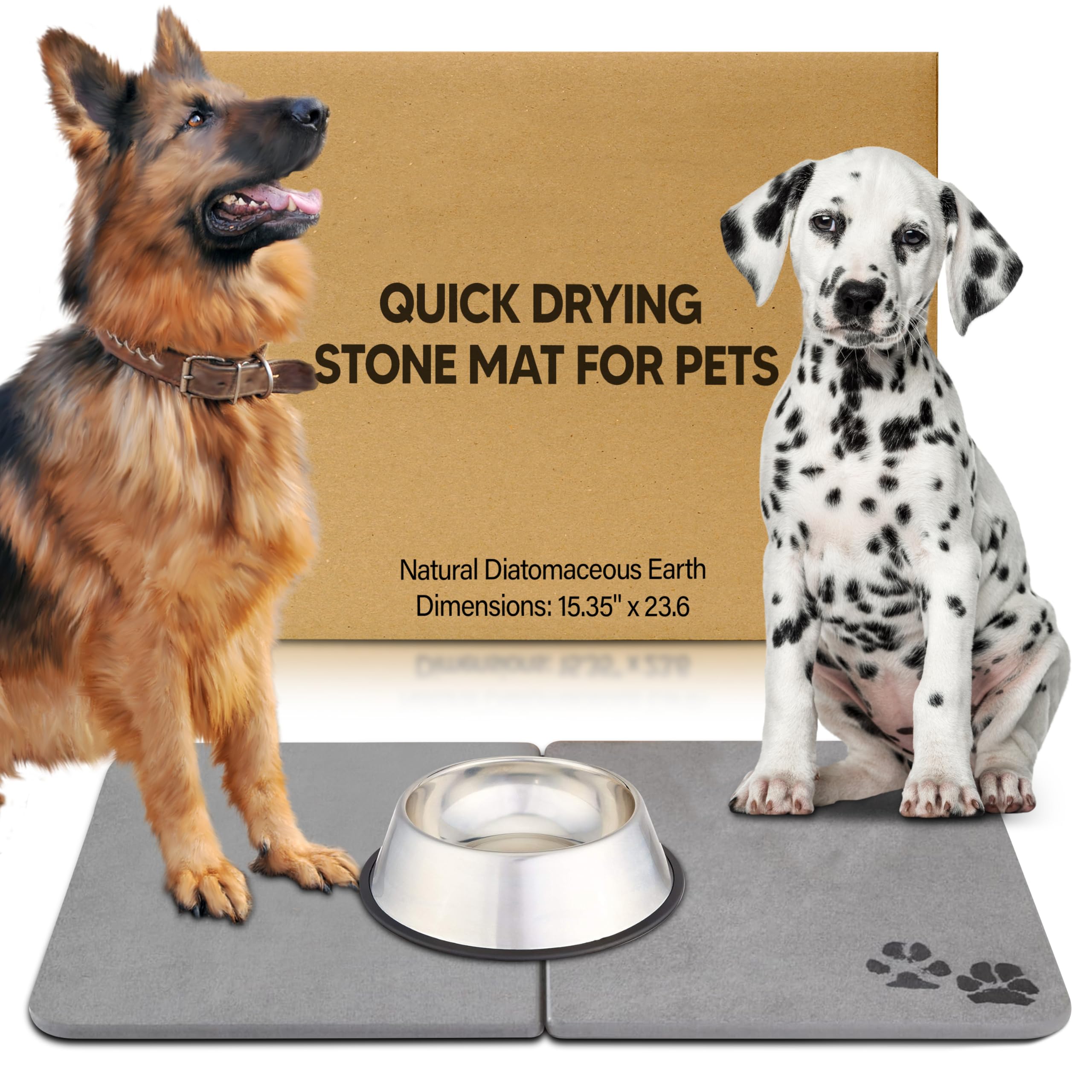Stone Drying Mat for Dog Water Bowl - Quick Drying Stone Mat for Dogs ...