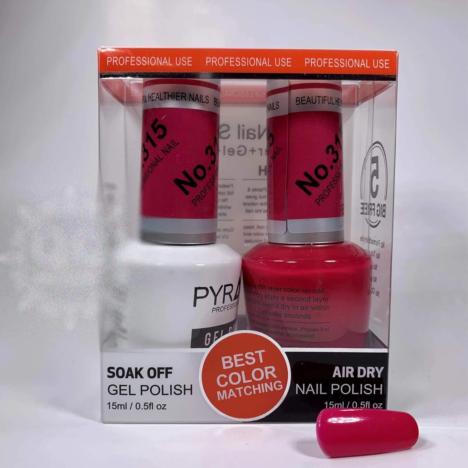 Amazon.com : Pyramid - 100% Pure Gel Nail Polish 0.5 fL Oz (315 ...