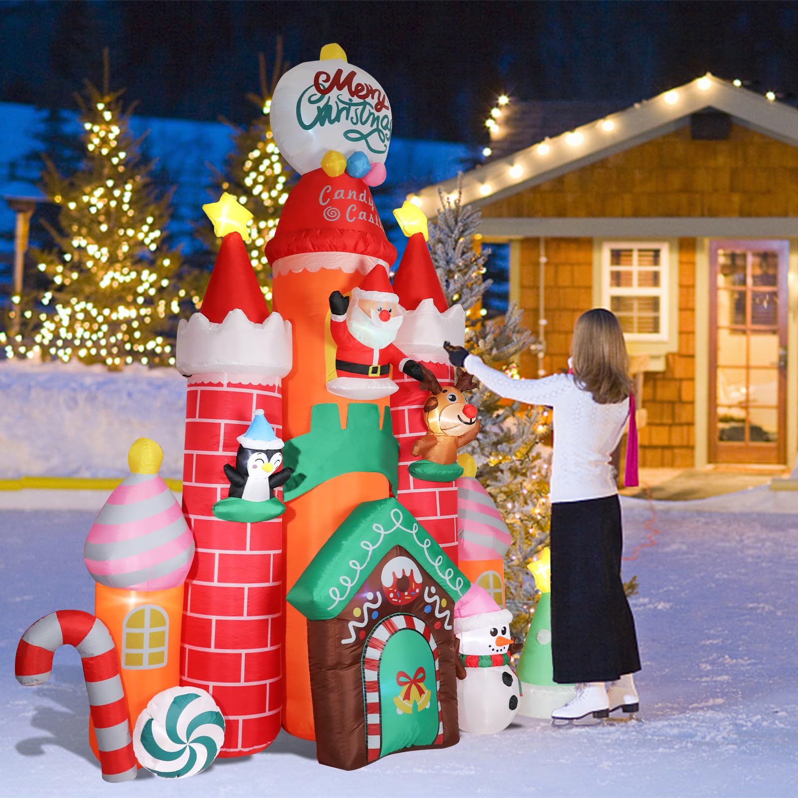 Snapklik.com : Vipush Christmas Inflatable Decorations - Outdoor Castle ...