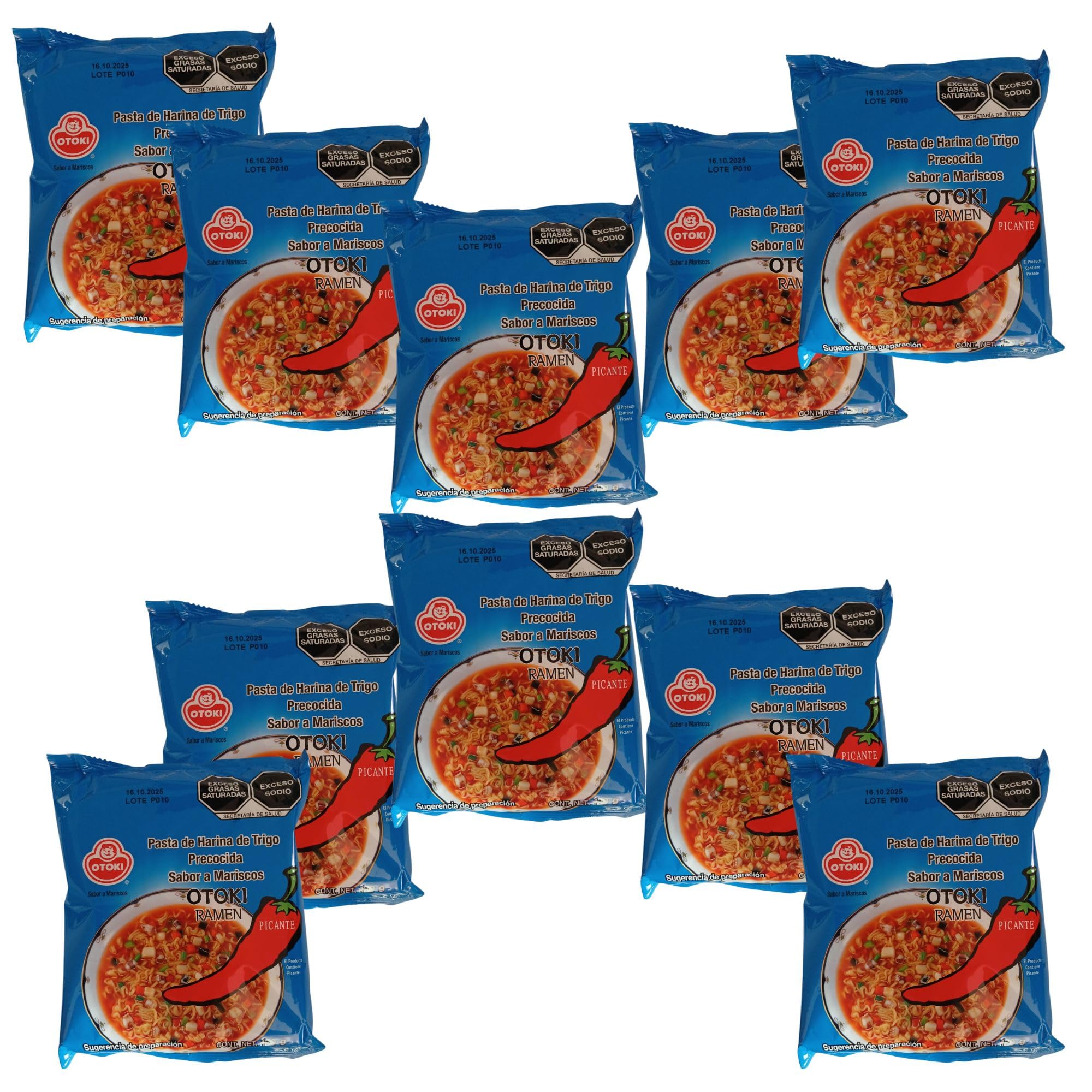 Sopa Instantánea Ramen Coreana Ottogi/Otoki Sabor Caldo de Mariscos 10 ...